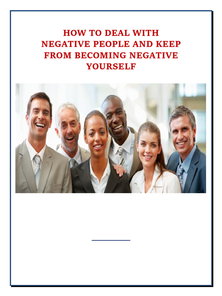 Manage Negativity and Stay Positive | PDF | Psychology | Humour