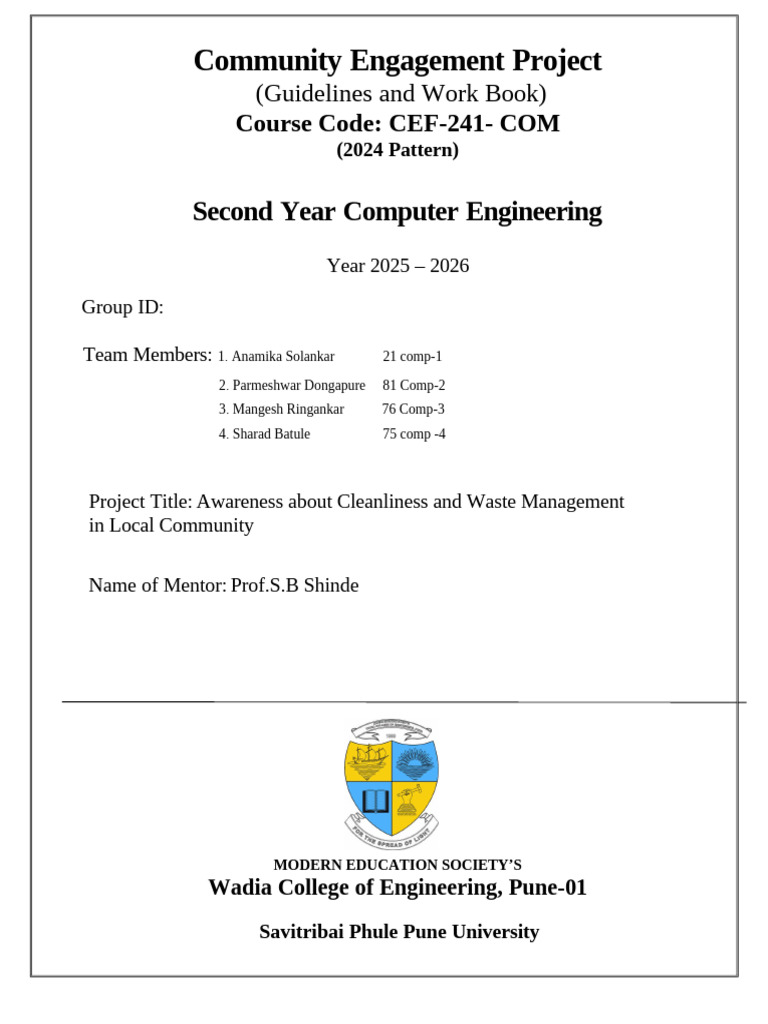 Cleanliness & Waste Management Project | PDF