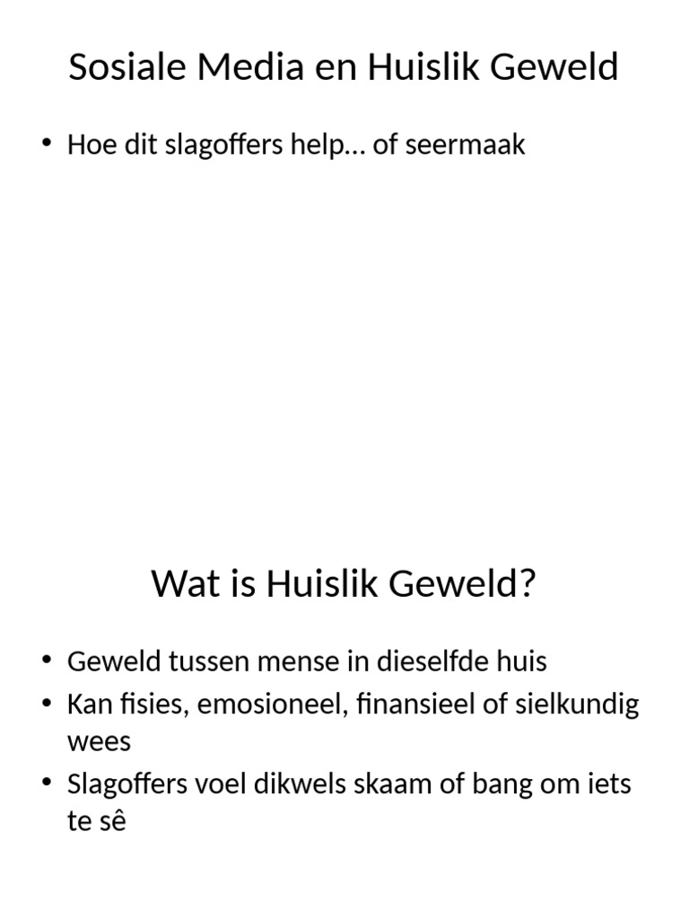 Sosiale Media en Huislik Geweld | PDF