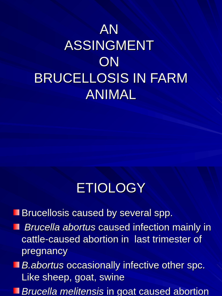 Brucellosis in Farm Animals: Overview | PDF | Miscarriage | Abortion