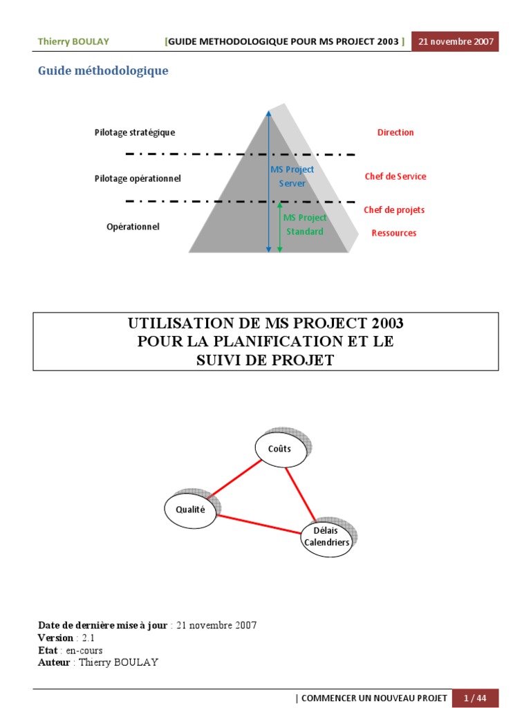 Cours Ms Project 2003 | PDF | Codification (Droit) | Pourcentage