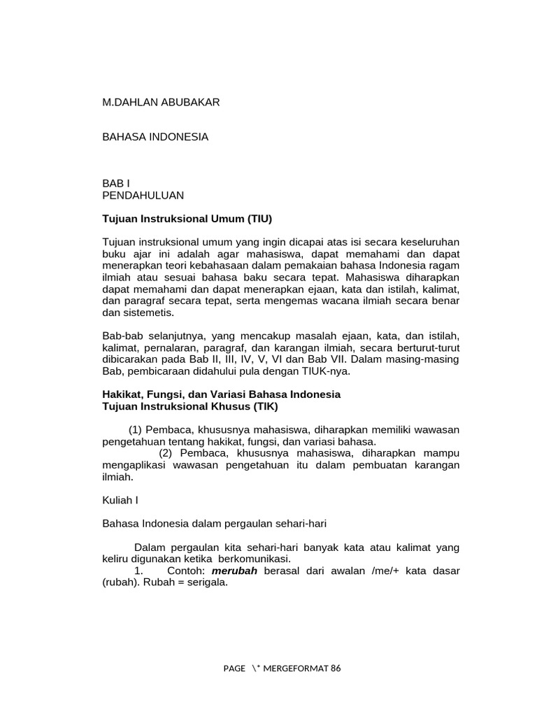 Bahasa Indonesia | PDF