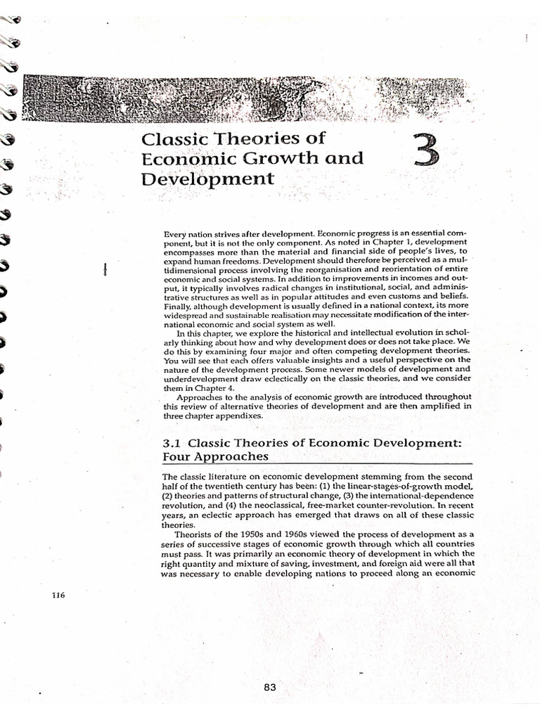 Classical Theories of Economic Growth &development | PDF