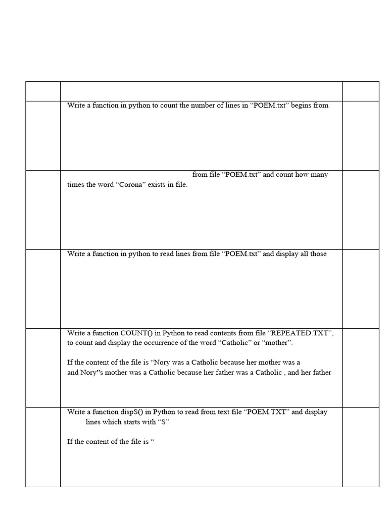 Python Text File Handling Assignments | PDF | Text File | Linguistics