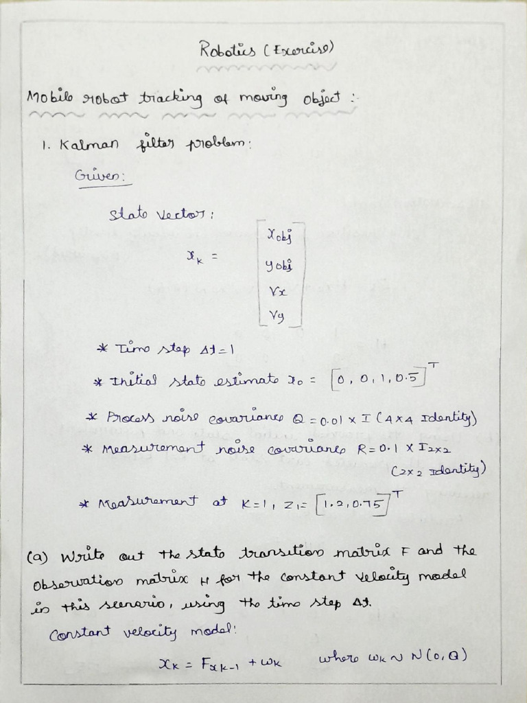 Kalman Filter Problem | PDF