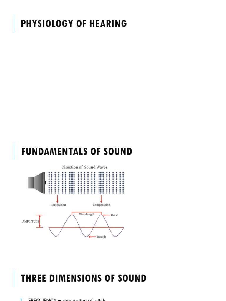 Physiology of Hearing | PDF | Auditory System | Ear