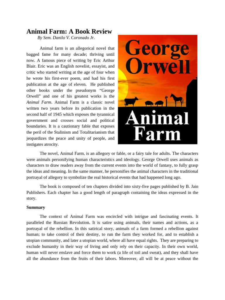 Animal Farm - A Book Review | PDF