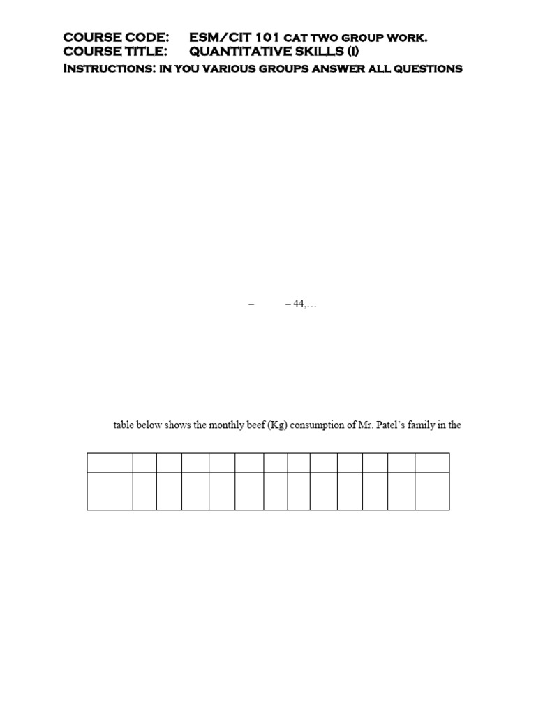 Esm Cit 101 Cat Two | PDF
