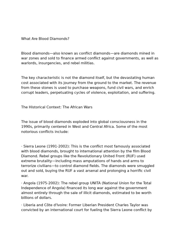 Blood Diamonds | PDF