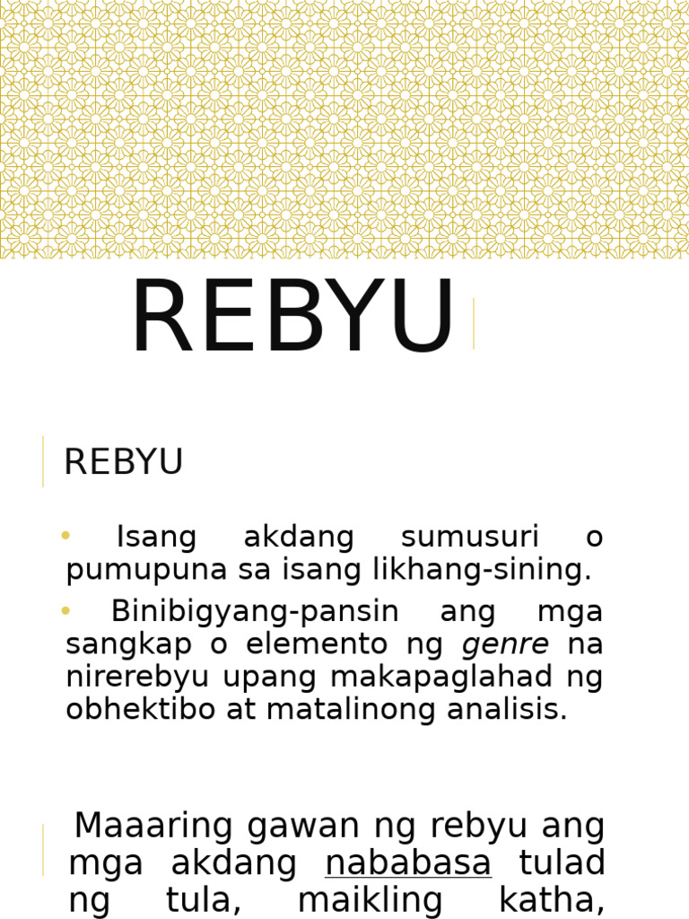 Rebyu | PDF