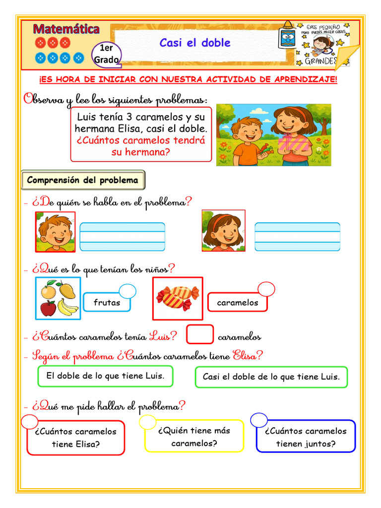 Problemas de Matemáticas: Sumar Dobles y Más | PDF