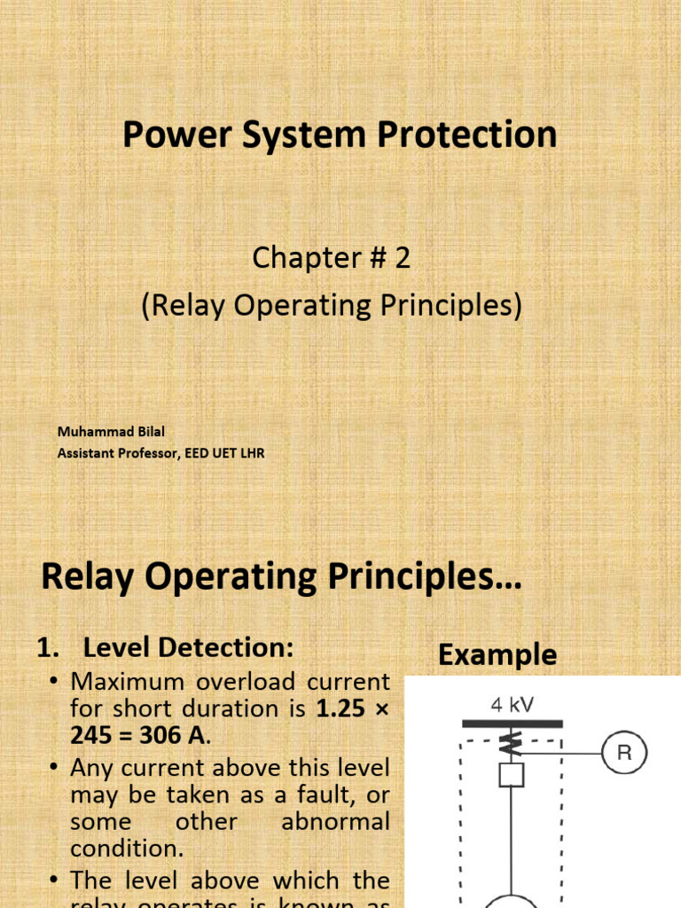 PSP - Slides CH # 2 (Relay Operating Principles) | PDF | Relay | Manufactured Goods