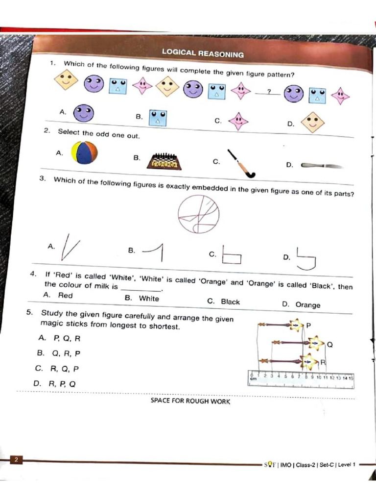 Class 2 Imo Question Paper 22-23 | PDF