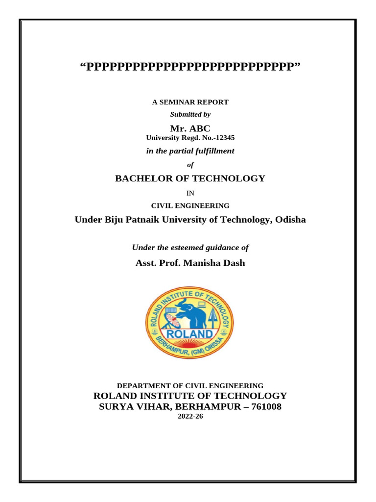 Seminar Report Format | PDF