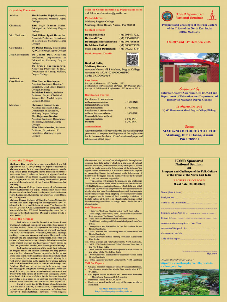 ICSSR Seminar Brochure | PDF