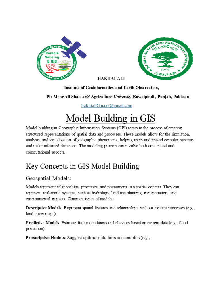 ? GIS Model Building With Unsupervised Classification! | PDF ...