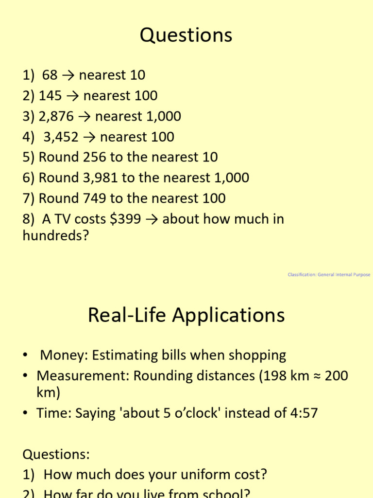 Rounding Numbers | PDF | Arithmetic | Mathematics