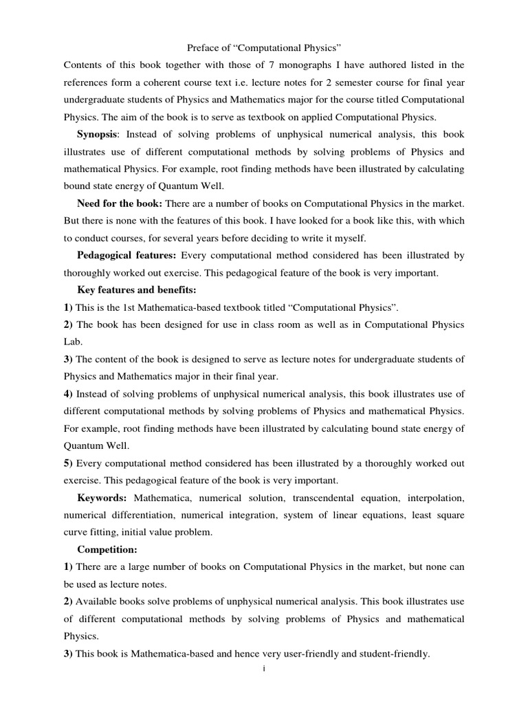 Mathematica-Based Computational Physics Textbook | PDF | Numerical ...