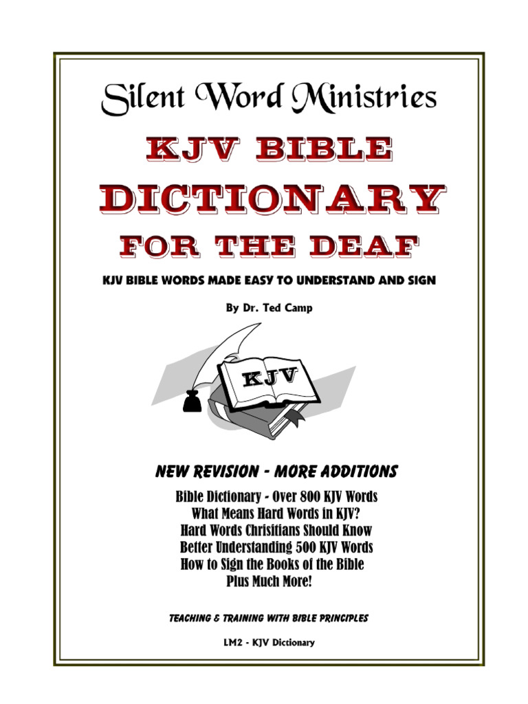 KJV Dictionary | PDF | American Sign Language | Jesus