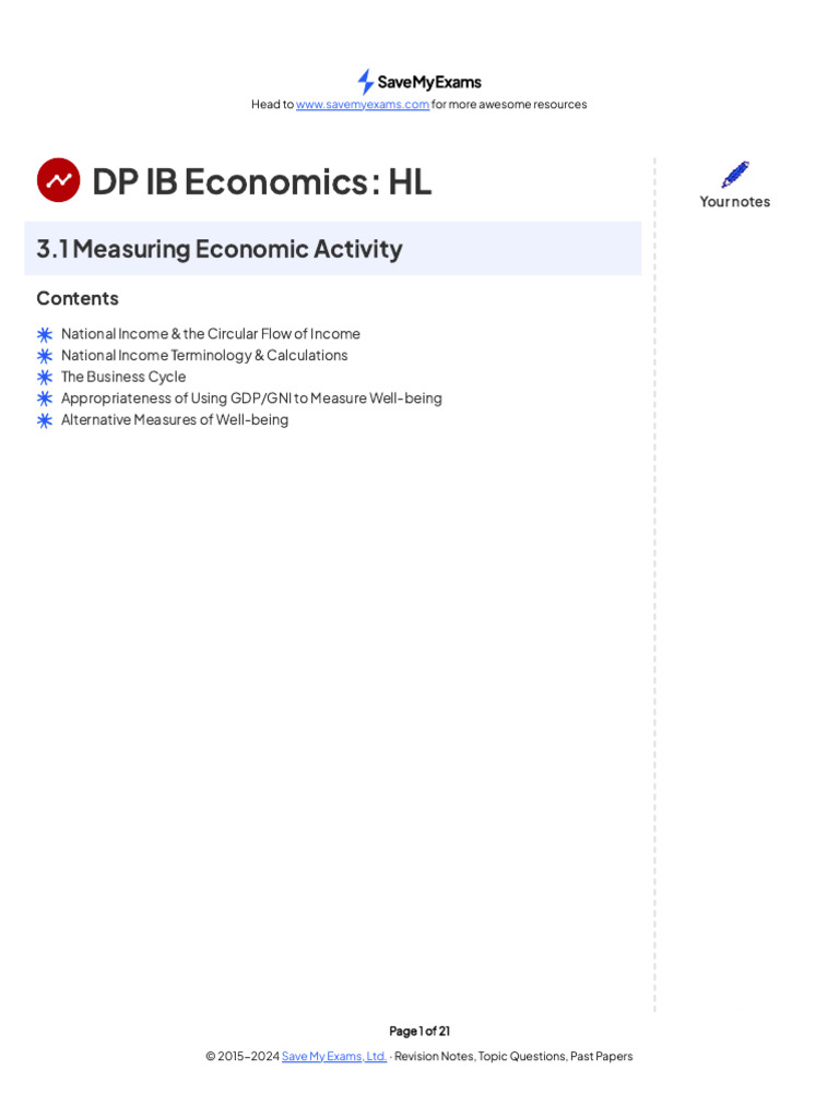 Measuring Economic Activity | PDF | Cost Of Living | Gross Domestic Product