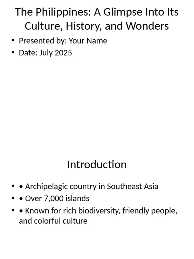Philippines Presentation Pdf