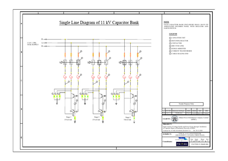 11 kV Capacitor Bank Single Line Diagram | PDF | Electric Power ...
