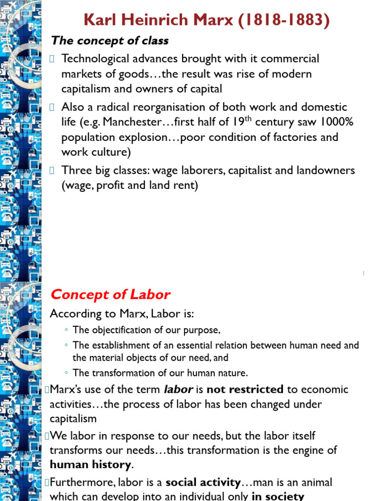 Marx's Concepts of Class and Labor | PDF | Marx's Theory Of Alienation ...