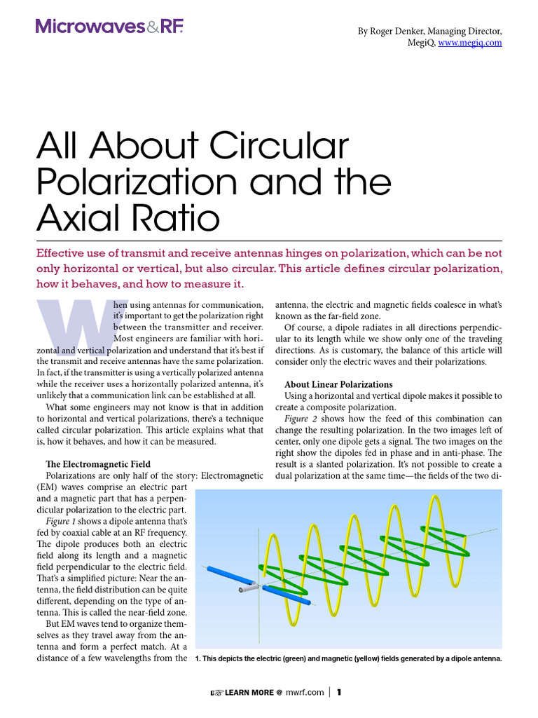 Polarization | PDF | Antenna (Radio) | Polarization (Waves)
