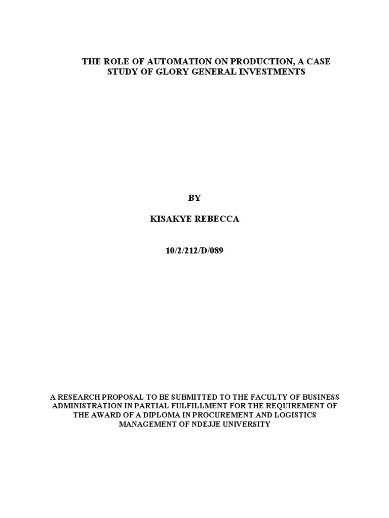 Research Proposal | PDF | Automation | Programmable Logic Controller