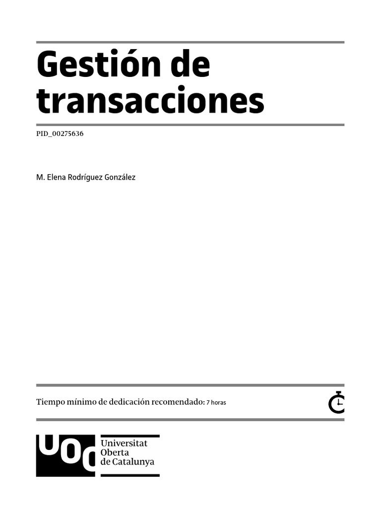 Gestión de Transacciones | PDF | Bases de datos | SQL