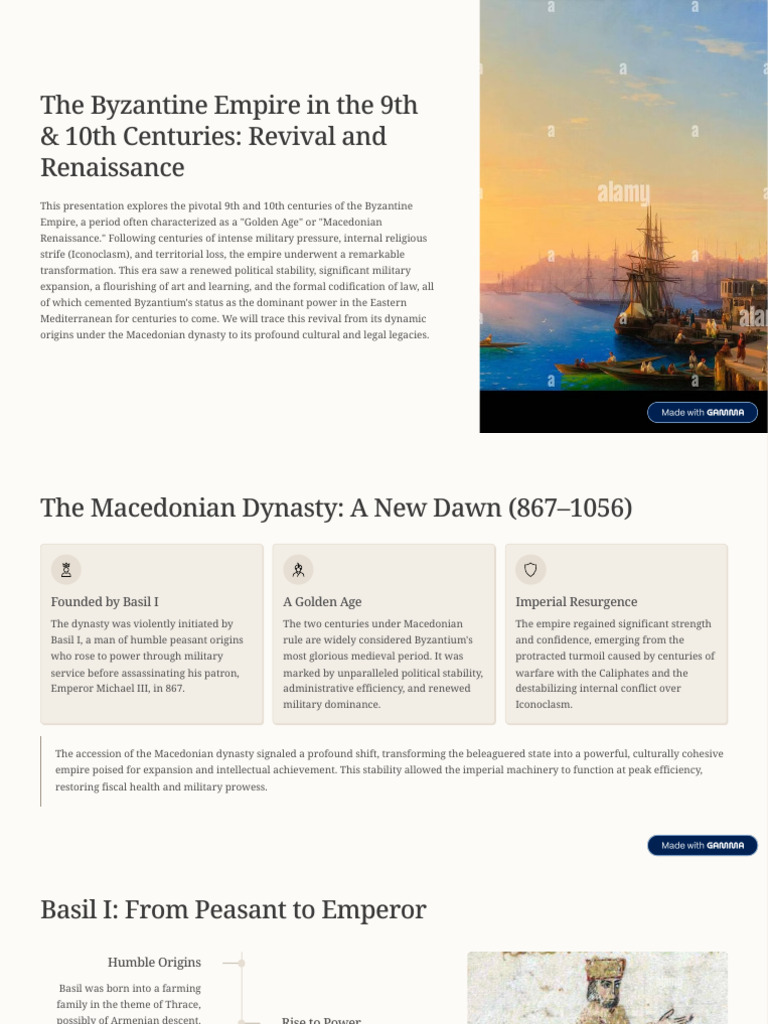 The Byzantine Empire in The 9th and 10th Centuries Revival and ...