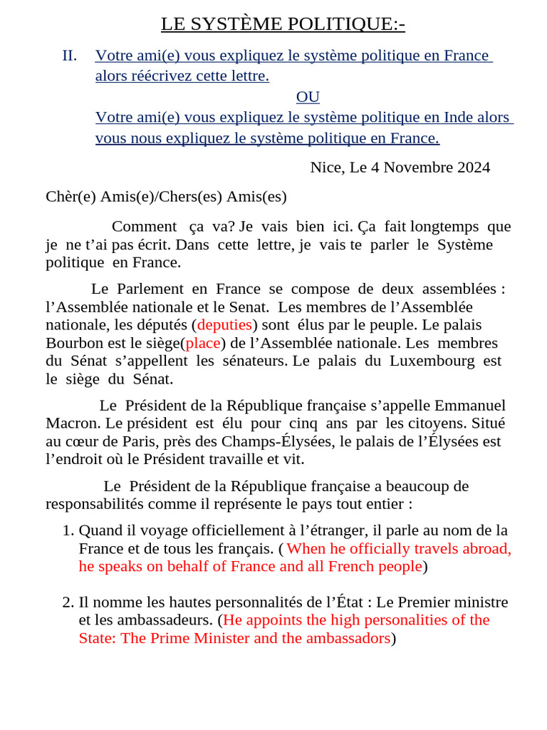 Système politique en France expliqué | PDF