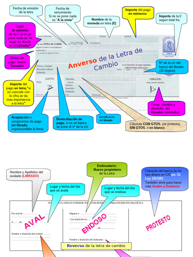 Guía Completa Sobre Letras De Cambio Pdf Pagaré Moneda