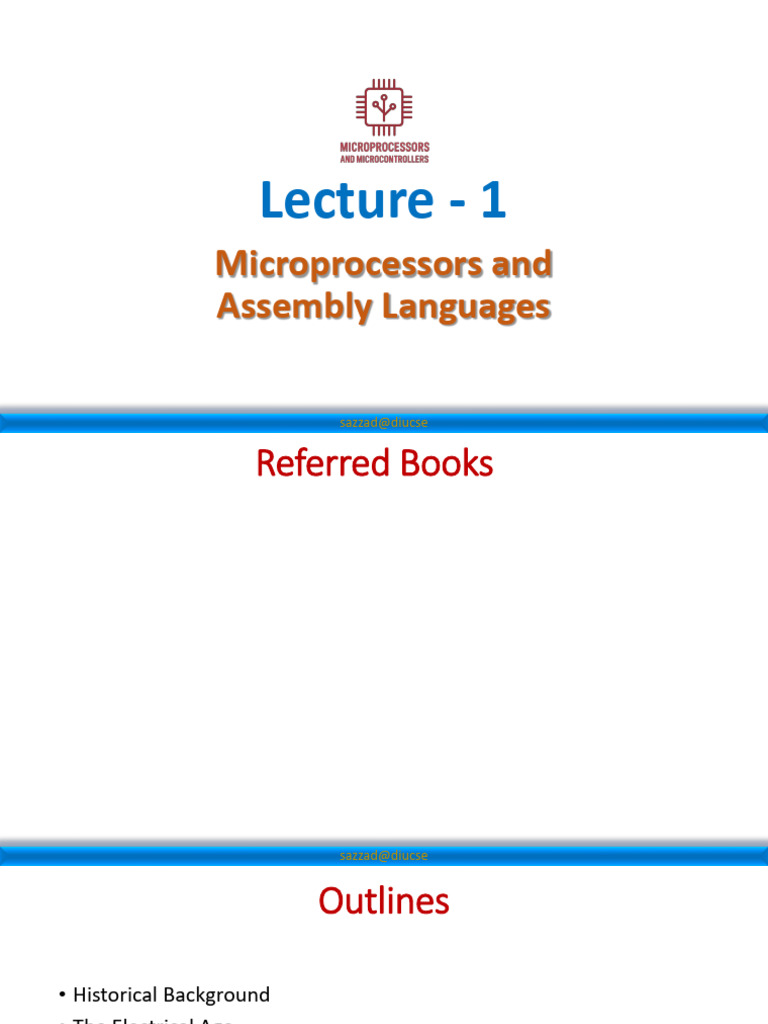 Lecture 1 - Introduction | PDF | Microprocessor | Cpu Cache