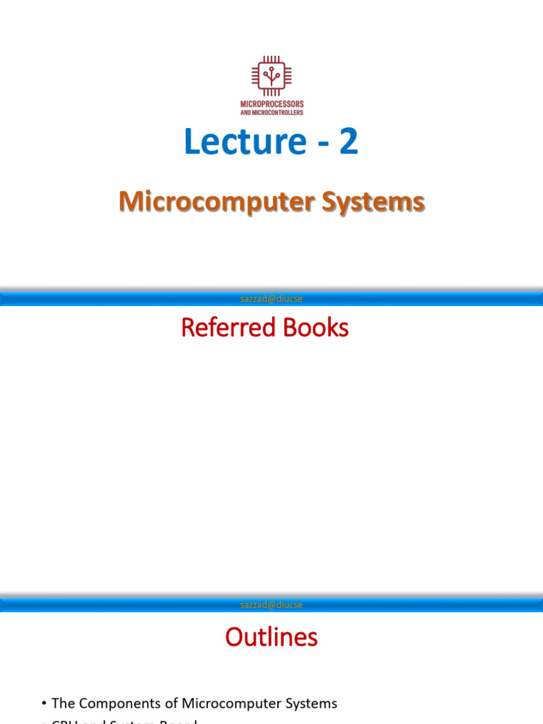 Lecture 2 - Microcomputer Systems | PDF | Computer Data Storage | Electronic Circuits