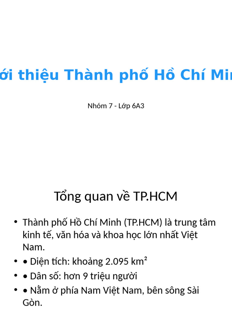 GioiThieu TPHCM 6slide | PDF