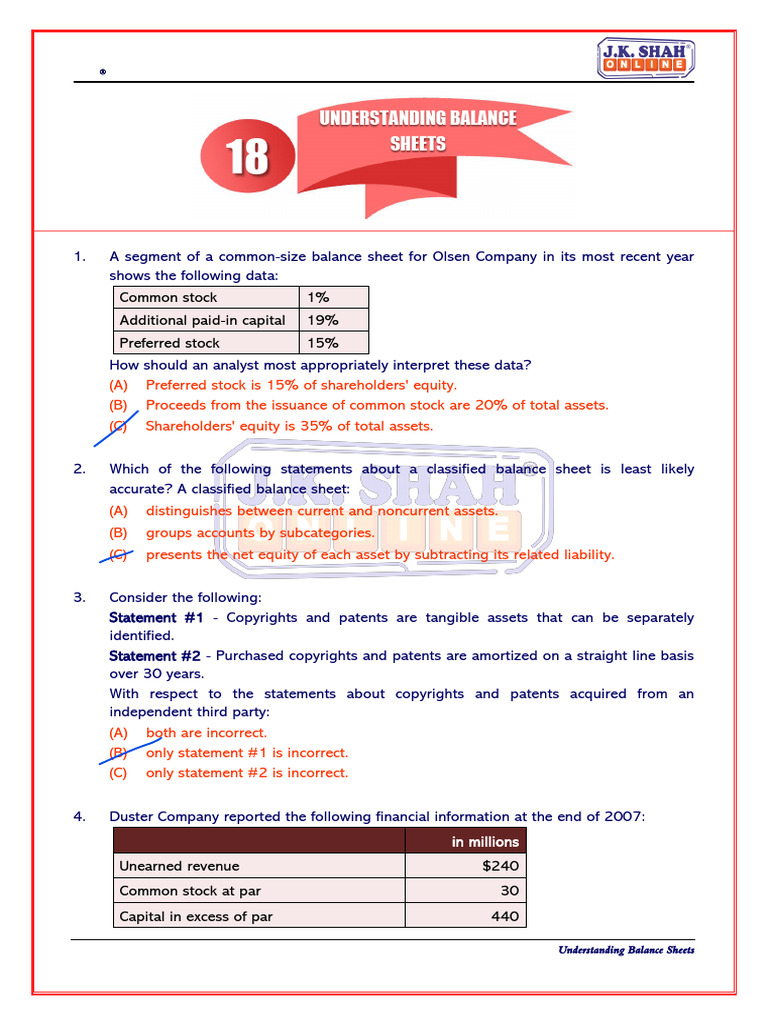 18 Understanding Balance Sheets | PDF | Balance Sheet | Equity (Finance)
