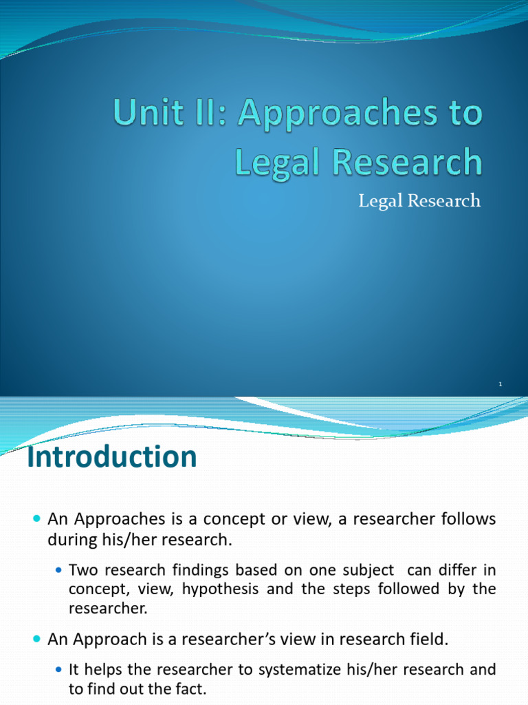 5th Class (Approaches To Legal Research) | PDF | Inquiry | Cognition