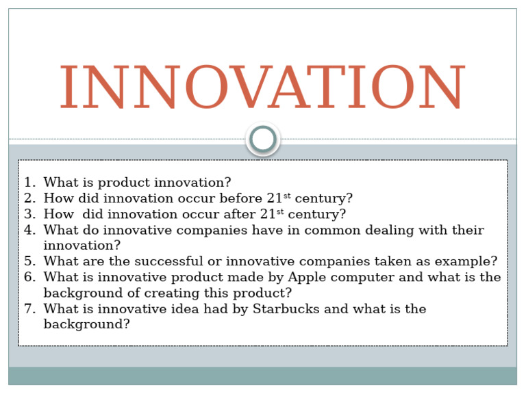 INNOVATION (Lecture Ready) | PDF