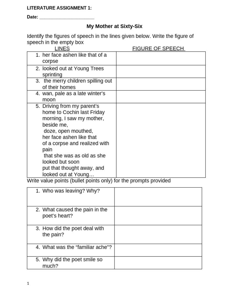 Figures of Speech in Poetry Analysis | PDF