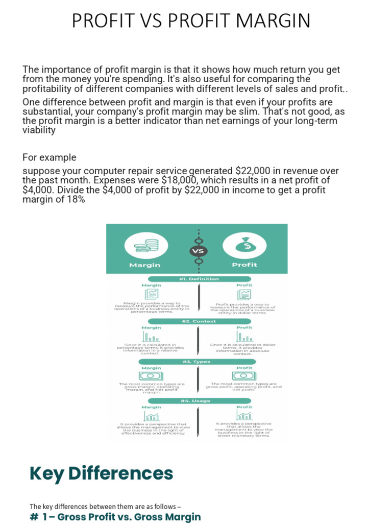 Profit vs Profit Margin Explained | PDF | Gross Margin | Net Income