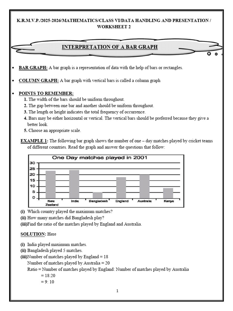 Class 6 Data Handling and Presentation Worksheet 251111 143940 | PDF ...