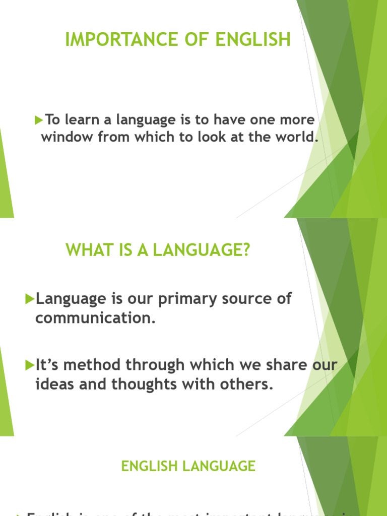 English Importance | PDF | English Language | Communication
