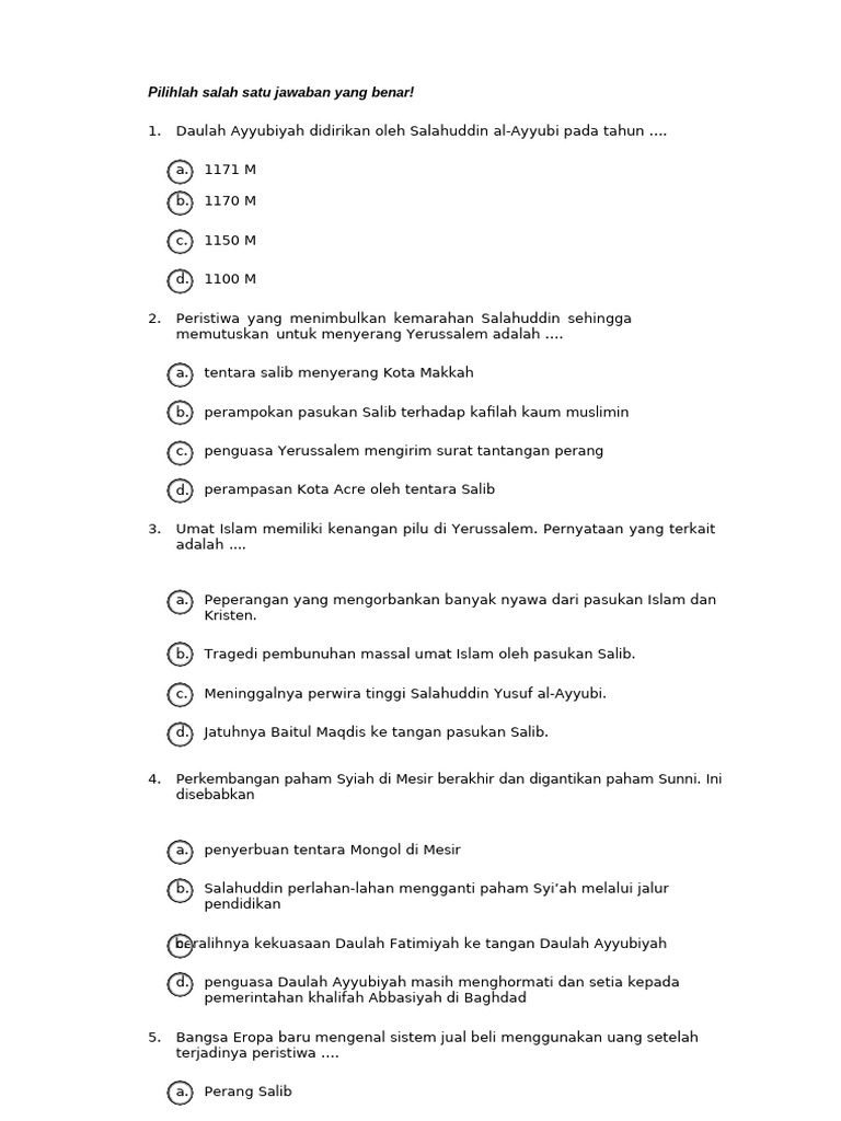 Sejarah Daulah Ayyubiyah dan Salahuddin | PDF
