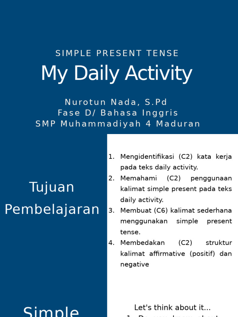 Understanding Simple Present Tense | PDF | Language Families | Languages