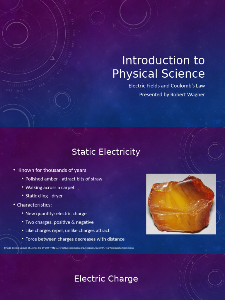 Lesson 06 - Lecture 1 - Electric Fields and Coulomb's Law | PDF ...