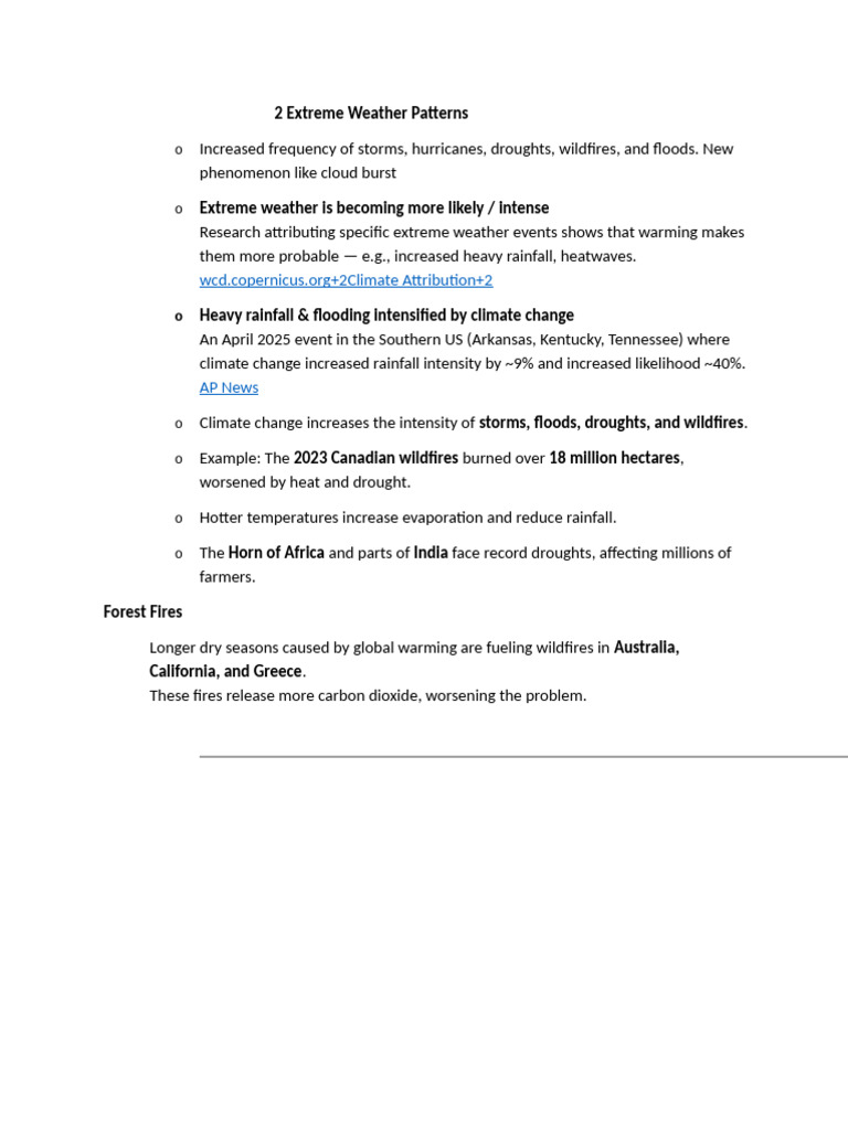 Extreme Weather Trends and Climate Impact | PDF