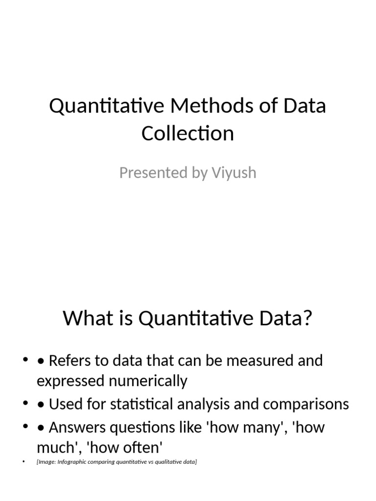 Quantitative Methods of Data Collection by Viyush | PDF | Survey ...