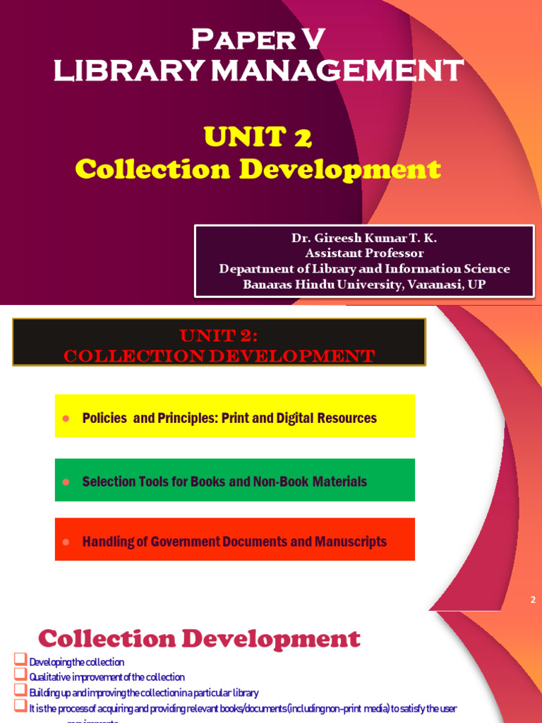 Collection Development in Libraries | PDF | Books | Libraries