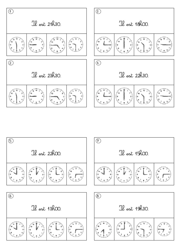 24h Heures Et Demi Heures Jeu InversA | PDF